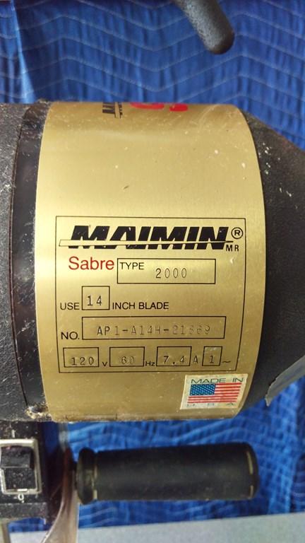 Lot #74: Maimin Sabre Type 2000 14" Straight Blade Cutting Machine ...